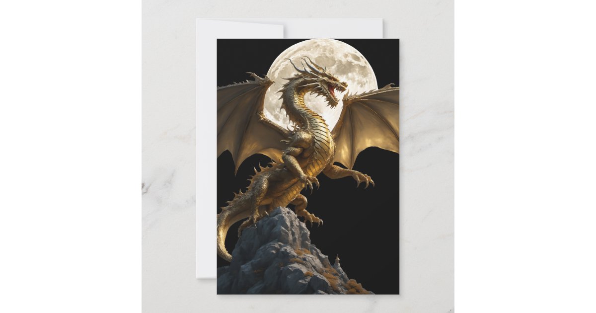 Fierce Dragon Rearing Wedding Invitation | Zazzle