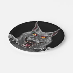 Fierce Werewolf Paper Party Plates | Zazzle