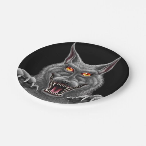 Fierce Werewolf Paper Party Plates | Zazzle
