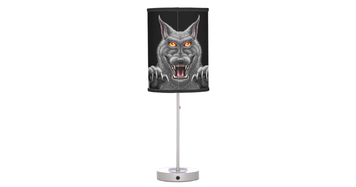 Fierce Werewolf Table Lamp | Zazzle
