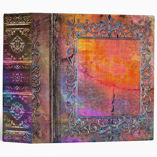 Fiery Faux Iridescent Ancient Fairytale Tome 3 Ring Binder | Zazzle.com