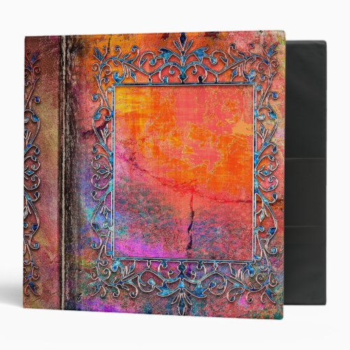 Fiery Faux Iridescent Ancient Fairytale Tome 3 Ring Binder | Zazzle