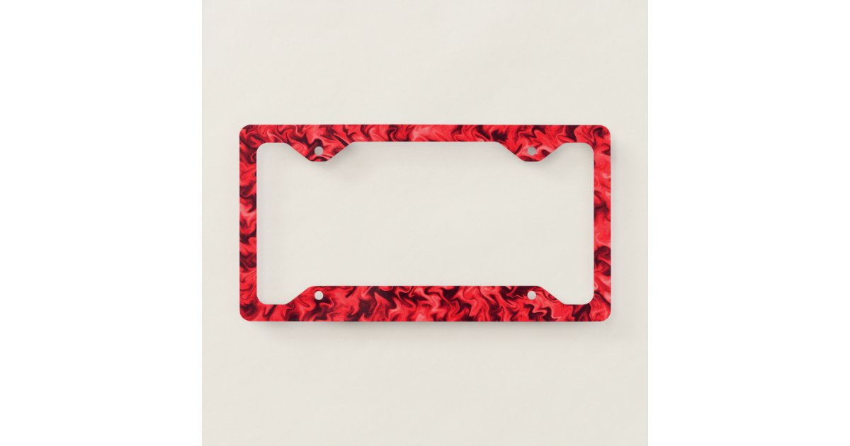 Fiery Red License Plate Frame | Zazzle