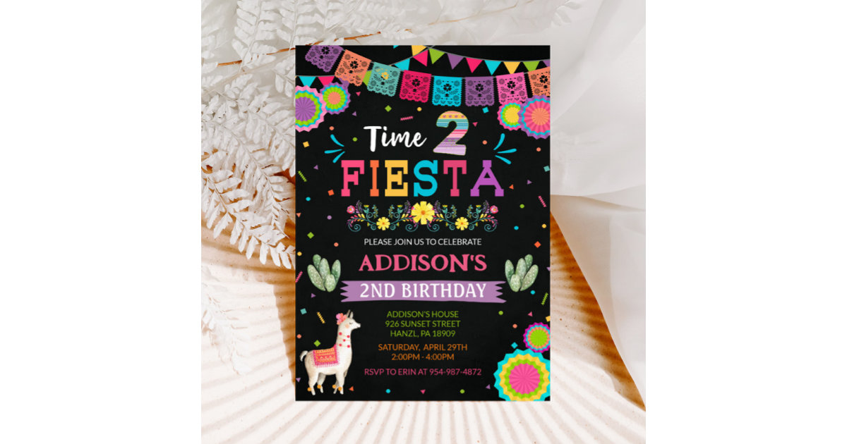 Fiesta 2nd Birthday Invitation | Zazzle