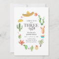 Fiesta 3rd Birthday Three-esta Invitation | Zazzle