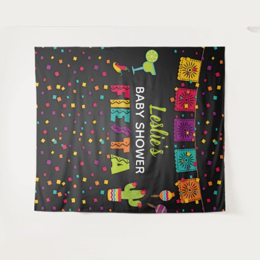 Fiesta Baby Shower Backdrop | Zazzle