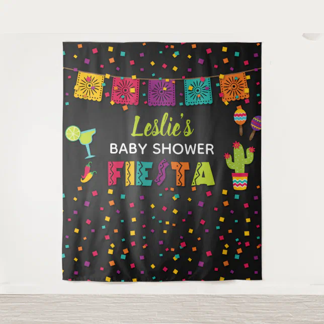 Fiesta Baby Shower Backdrop | Zazzle