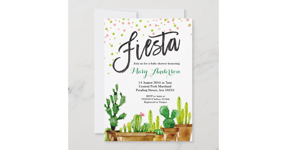 Fiesta Baby Shower Invitation | Zazzle