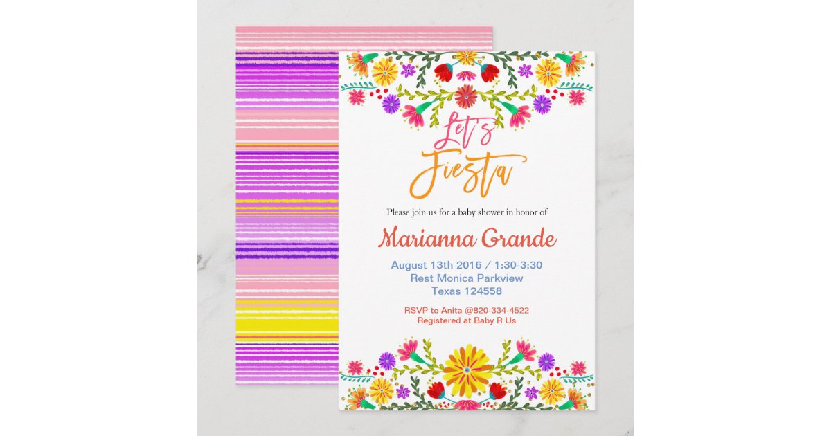 Fiesta Baby Shower Invitation | Zazzle