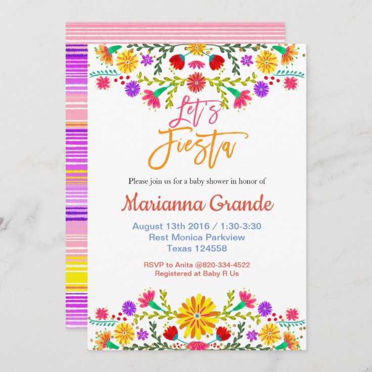 Fiesta Baby Shower Invitation | Zazzle