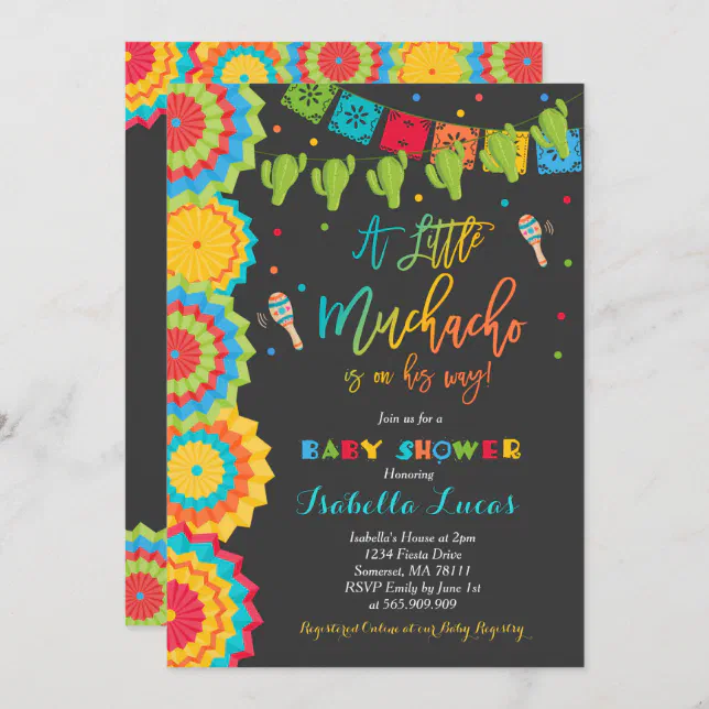 Fiesta Baby Shower Invitation Boy Fiesta Shower | Zazzle