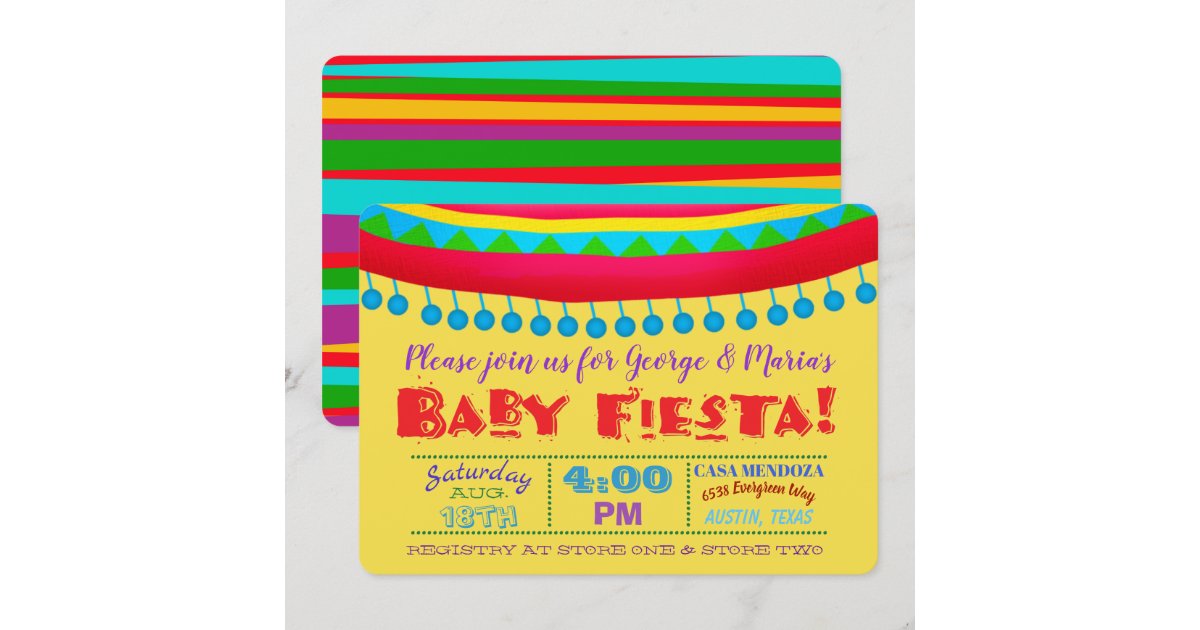 Fiesta Baby Shower Invitations | Zazzle