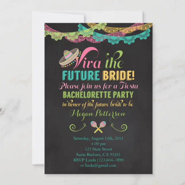 Fiesta Bachelorette Party Invitation | Zazzle