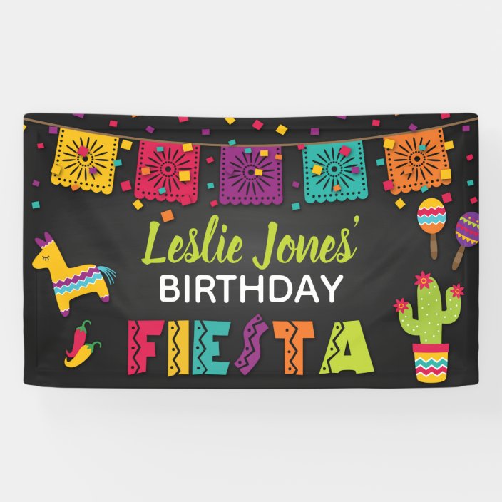 Fiesta Birthday Banner | Zazzle.com