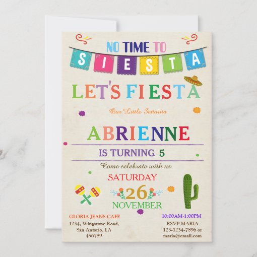 Fiesta Birthday Invitation | Zazzle