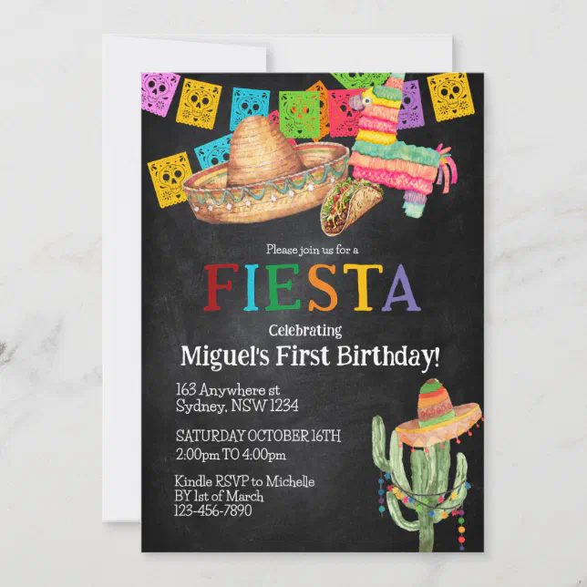 Fiesta Birthday invitation | Zazzle