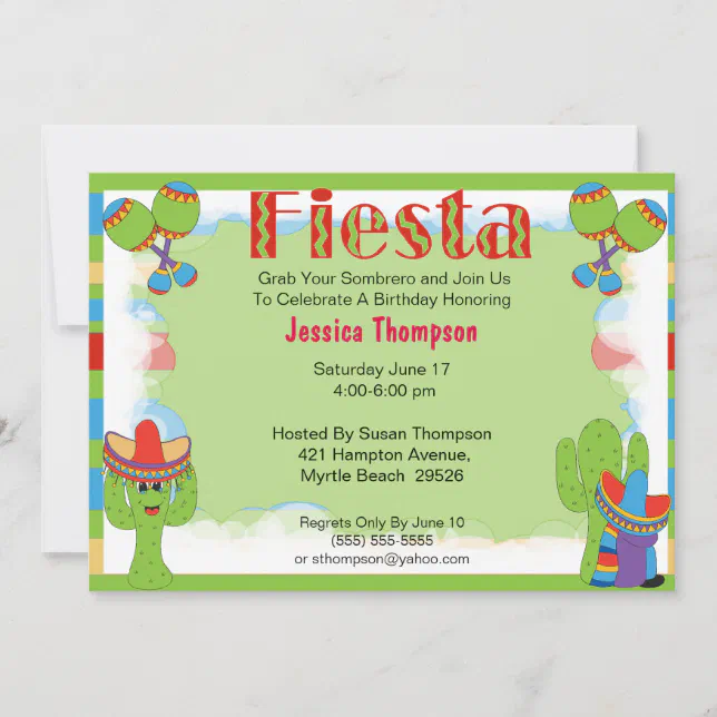 Fiesta Birthday Invitation | Zazzle