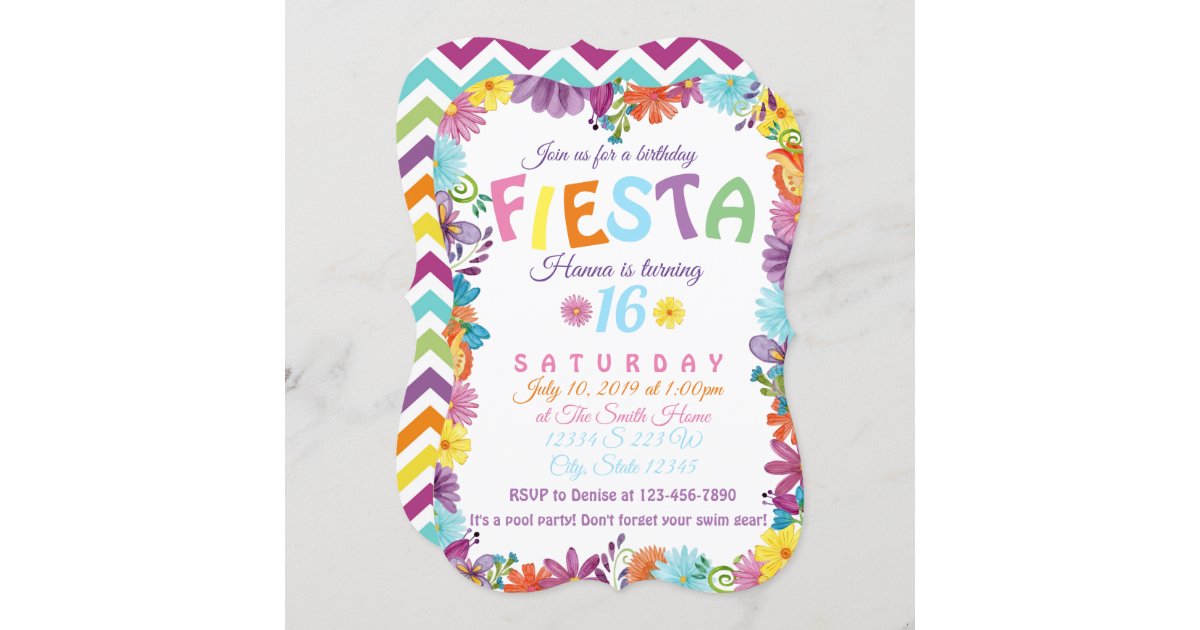 Fiesta Birthday Invitation | Zazzle