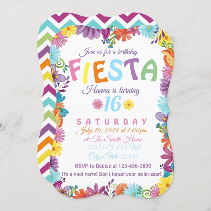 Fiesta Birthday Invitation | Zazzle