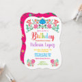 Fiesta Birthday Party folkart flowers Invitation | Zazzle