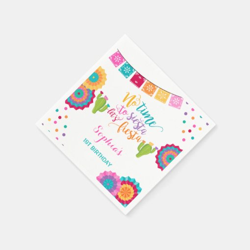 Fiesta Birthday Party Napkin Mexican Fiesta Party | Zazzle