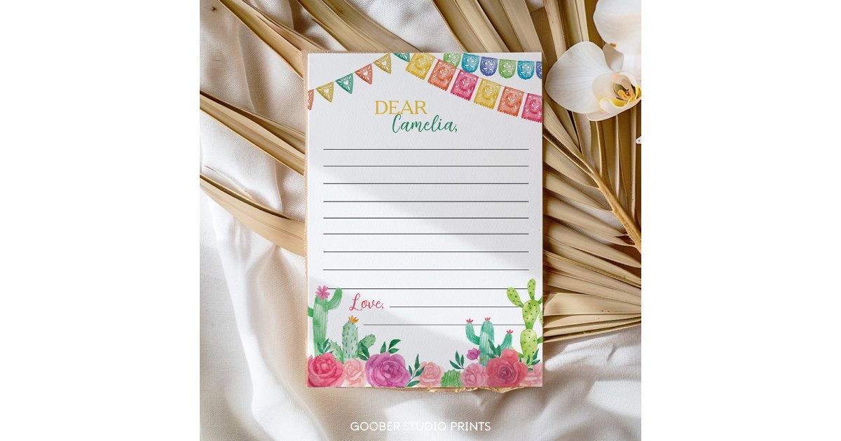 Fiesta Birthday Time Capsule Note Message Card | Zazzle