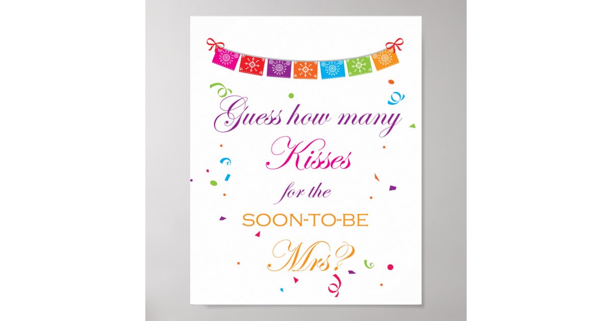 Fiesta Bridal Shower Game Sign 8x10 | Zazzle