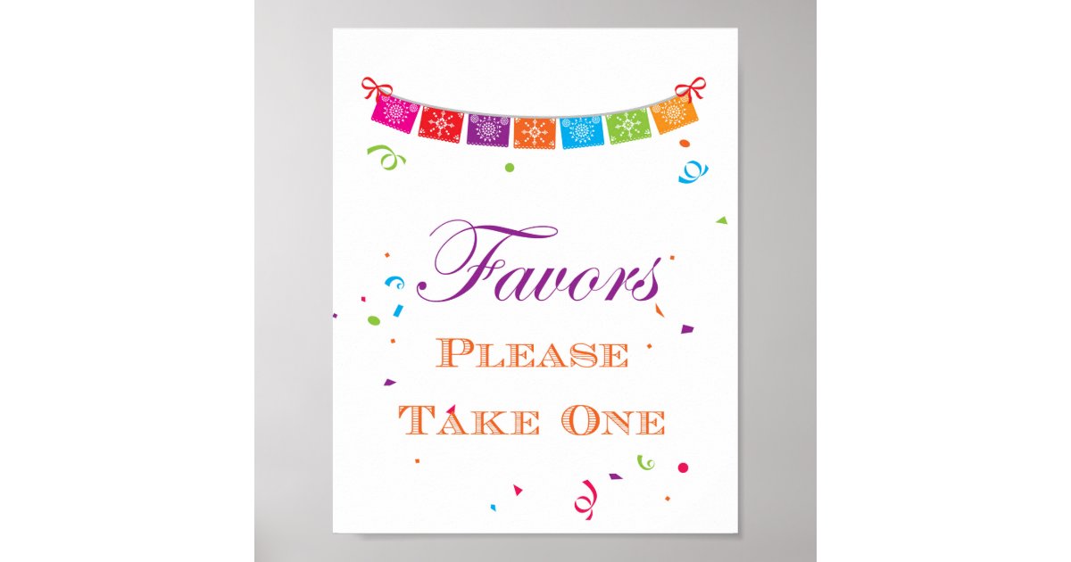 Fiesta Bridal Shower Game Sign 8x10 | Zazzle