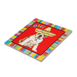 Fiesta Bulldog Tile | Zazzle