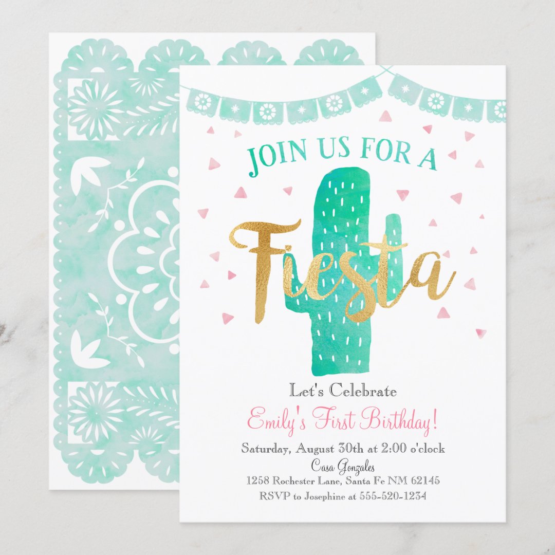 Fiesta Cactus Invitation, Perfect for any Event! Invitation | Zazzle