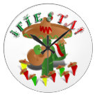 Fiesta wall clock ware | Zazzle.com