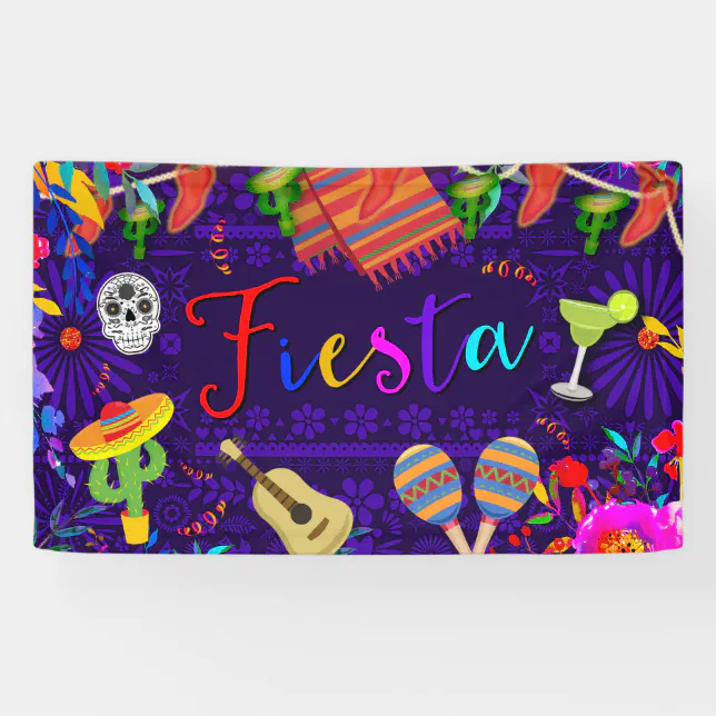 Fiesta Celebration Birthday Party Cinco De Mayo Banner | Zazzle