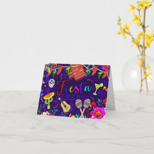 Fiesta Celebration Birthday Party Cinco De Mayo Card | Zazzle