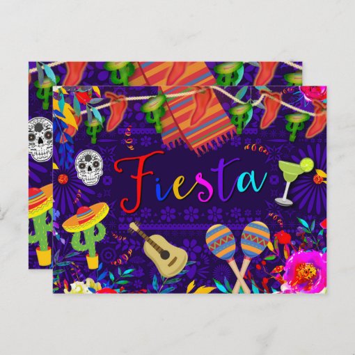 Fiesta Celebration Birthday Party Cinco De Mayo Postcard | Zazzle
