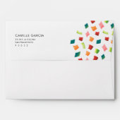 Fiesta Colorful Bridal Shower Invitation Envelope | Zazzle