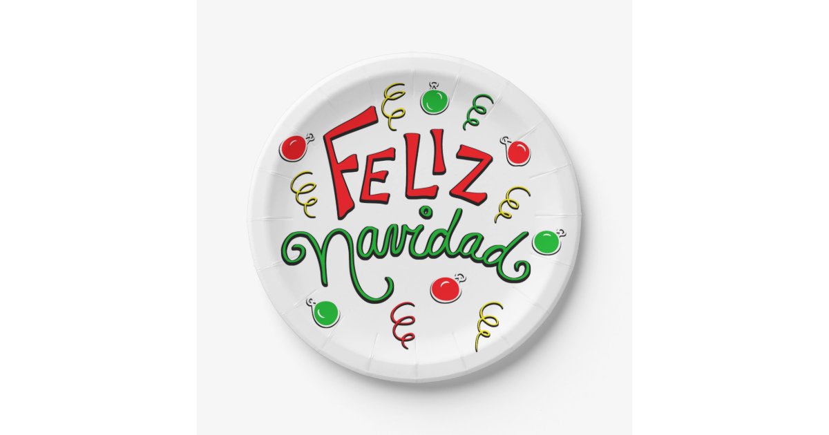 Fiesta de Navidad plates | Zazzle