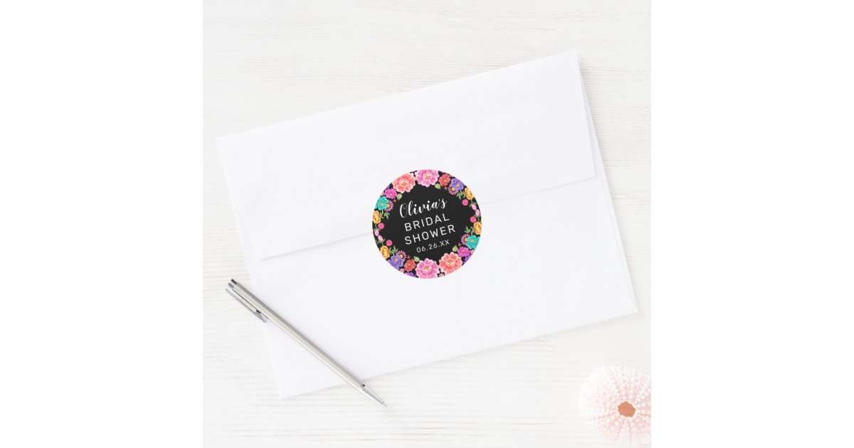 Fiesta Envelope Favor Stickers | Zazzle