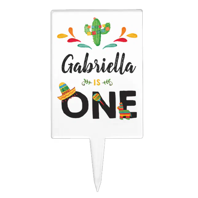 Fiesta First Birthday Cake Topper | Zazzle