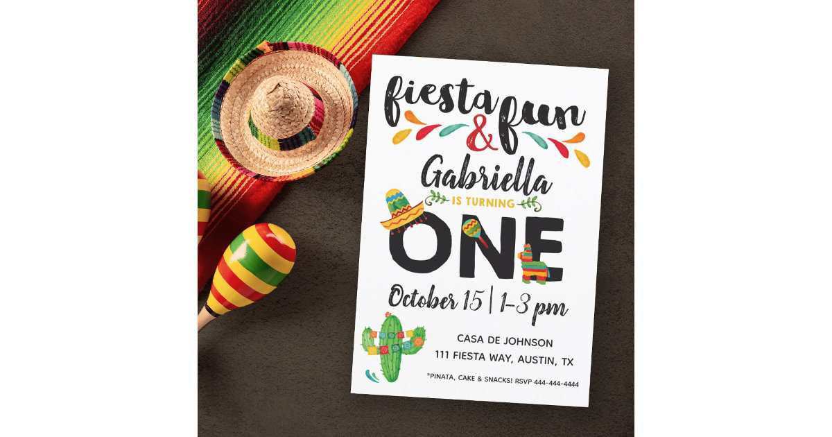 Fiesta First Birthday Invitation | Zazzle