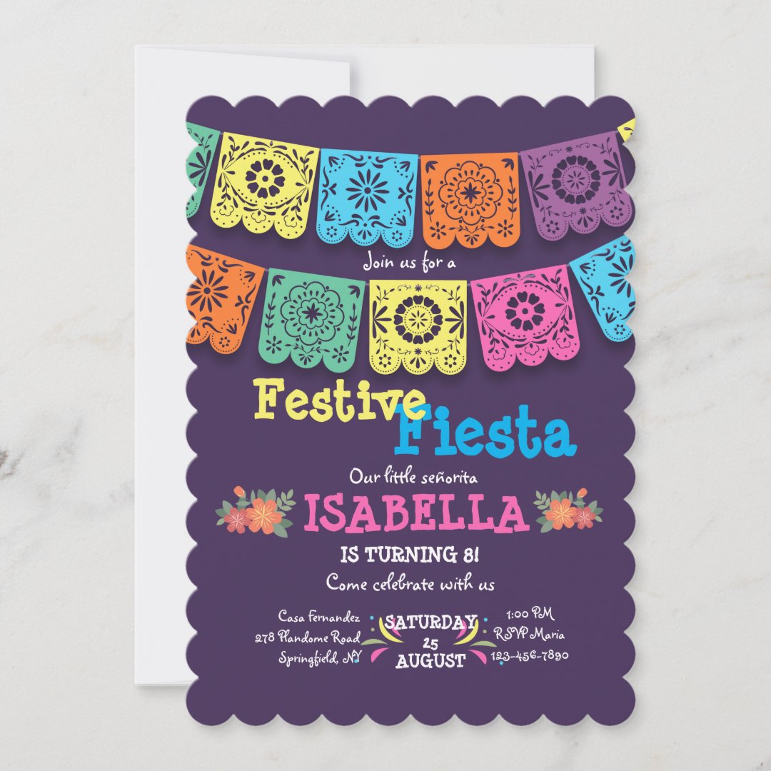 Fiesta Flags Invitation | Zazzle