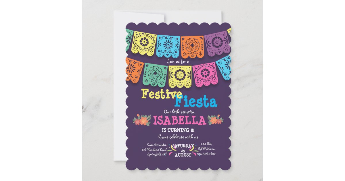 Fiesta Flags Invitation | Zazzle