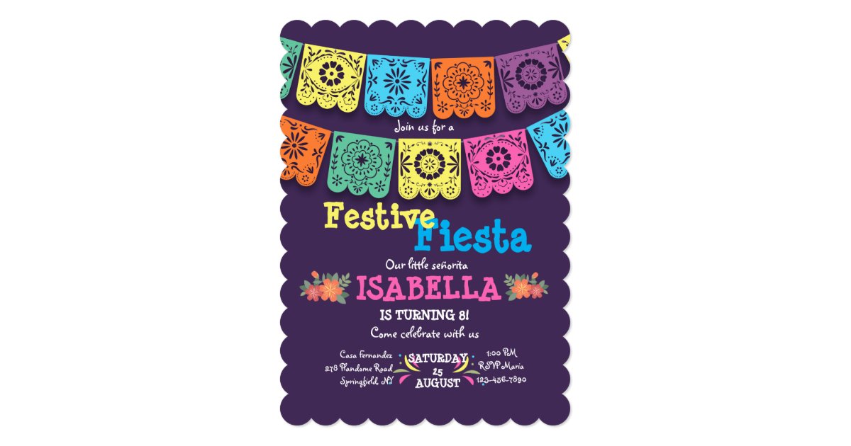 Fiesta Flags Invitation | Zazzle.com