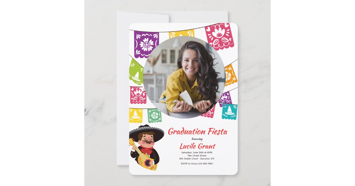 Fiesta Flags Photo Invitation | Zazzle