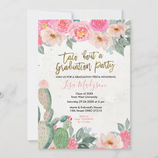 Fiesta Graduation Party Invitation | Zazzle