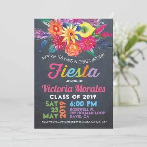 Fiesta Graduation Party Invitation | Zazzle