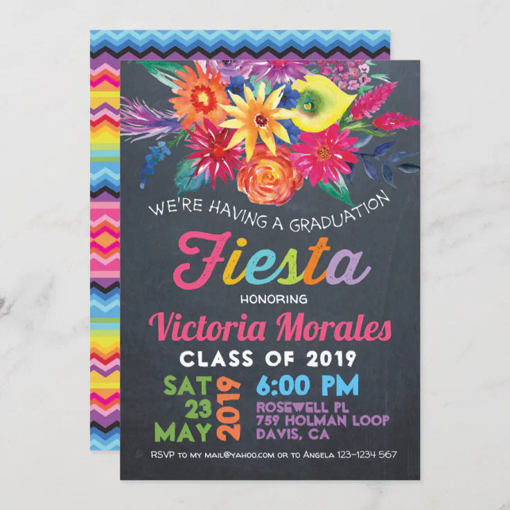 Fiesta Graduation Party Invitation | Zazzle