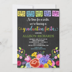 Fiesta graduation party, mexican theme graduation invitation | Zazzle