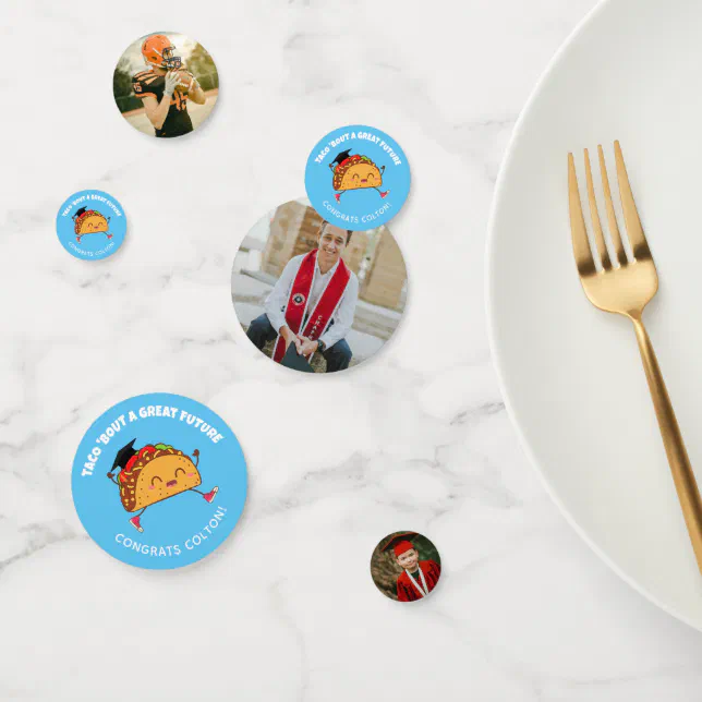 Fiesta Graduation Party Taco Bout a Great Future Confetti | Zazzle