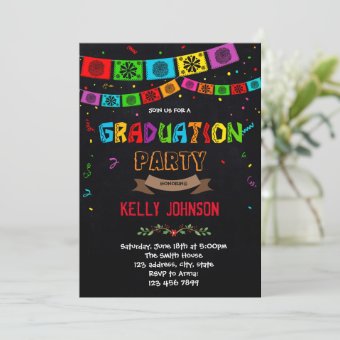 Fiesta graduation theme Party Invitation | Zazzle