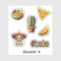 Fiesta Inspired Illustrations Stickers Set | Zazzle